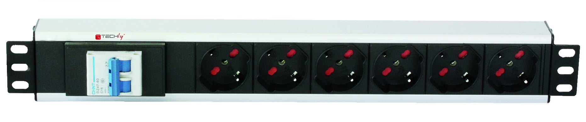 Multipresa 6 Posti da Rack 19'' con Magnetotermico Spina C20 1,5U ...